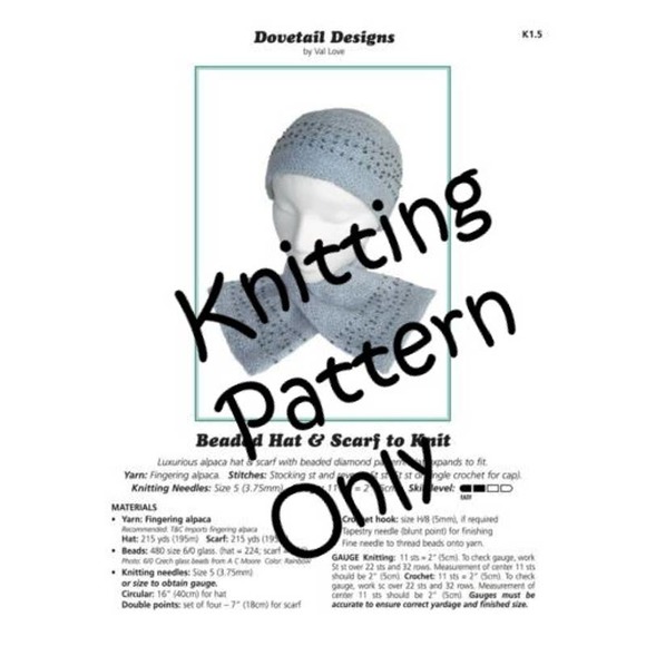 Dovetail Designs | Art | New Val Love For Dovetail Designs Beaded Hat Scarf To Knit Knitting ...